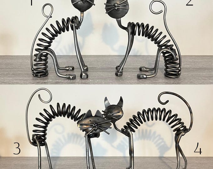 Cat Scrap Metal Sculpture Home Decor Nature Pet - Etsy