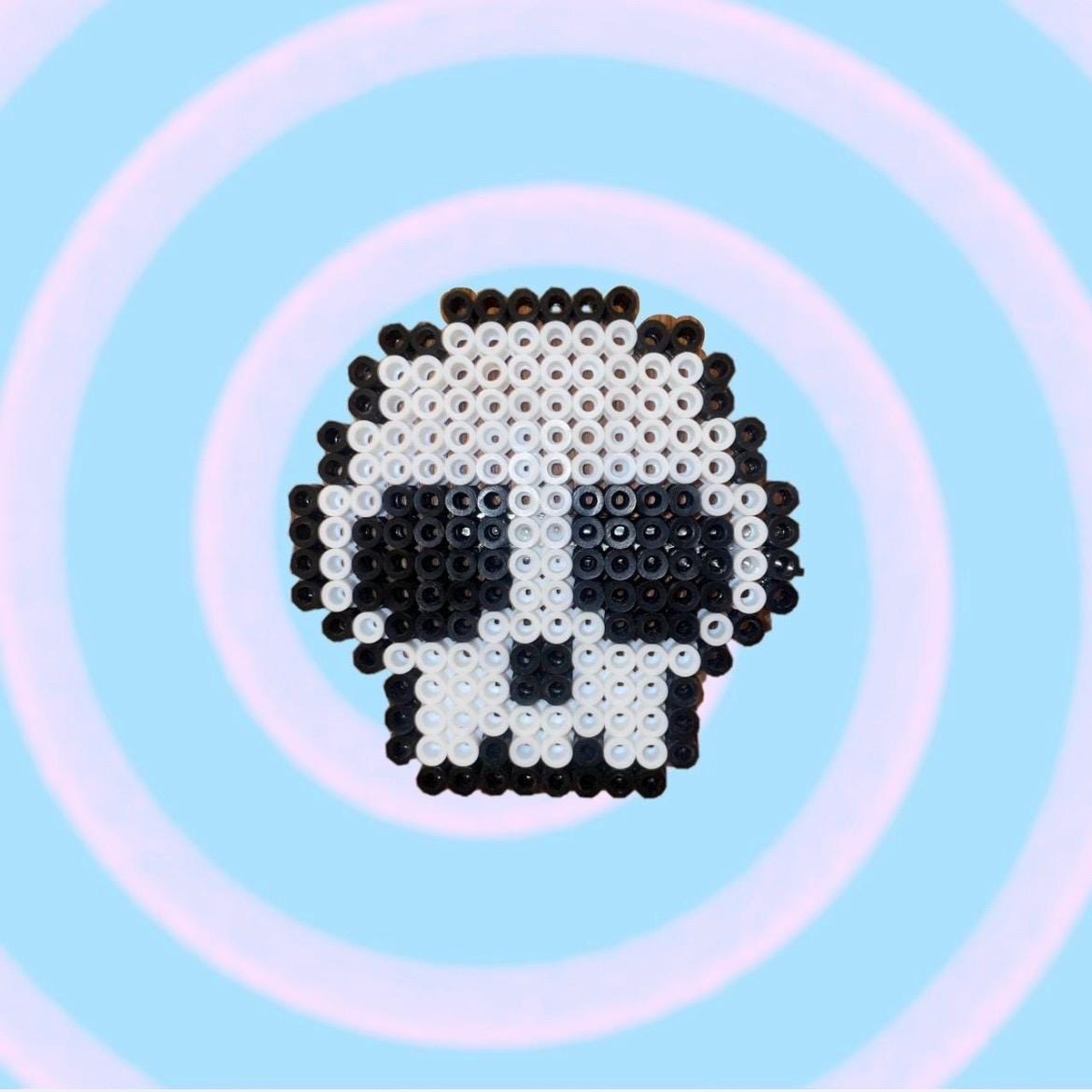 Perler Bead Skull Hair Clip - Etsy
