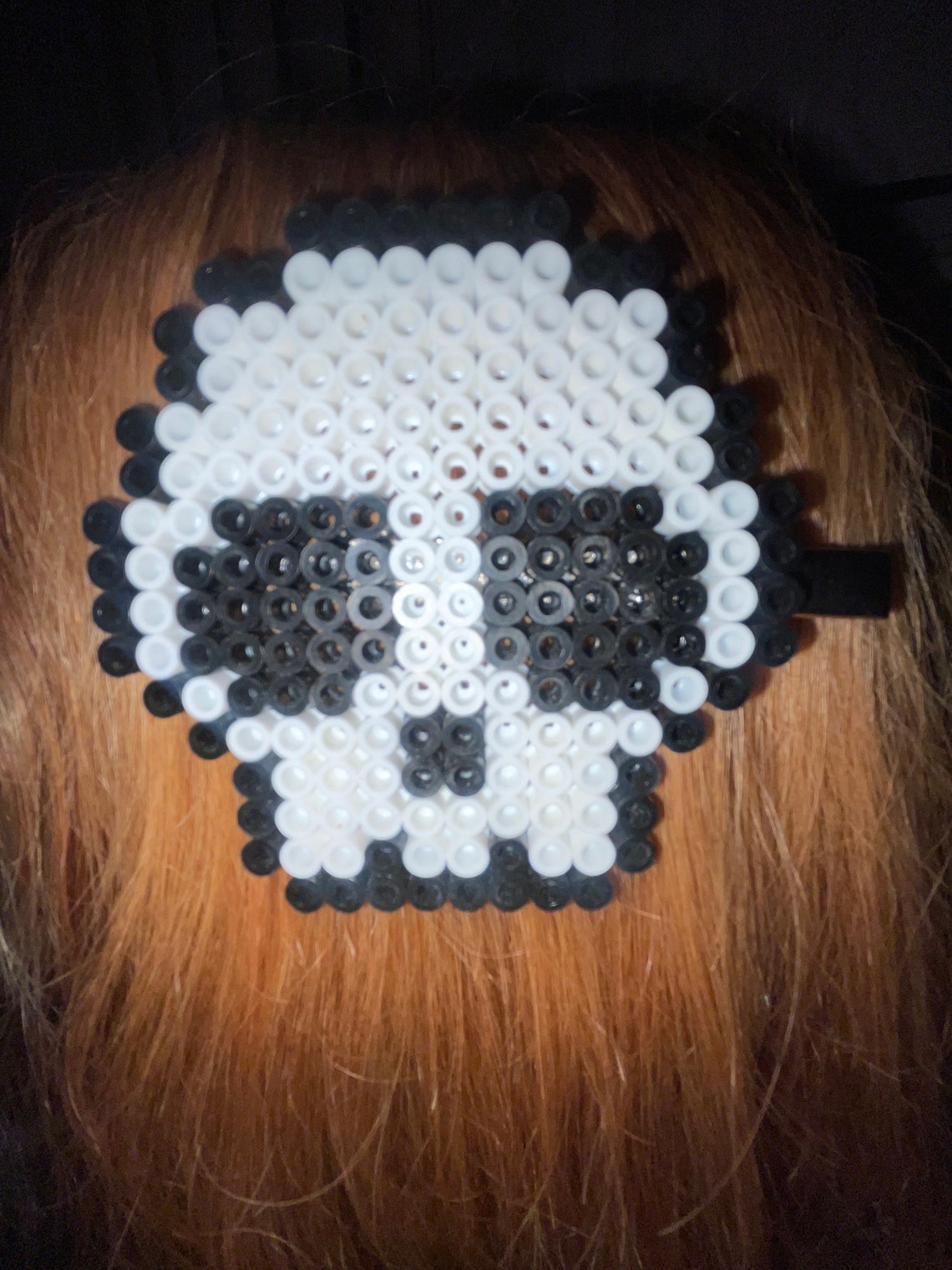 Perler Bead Skull Hair Clip - Etsy