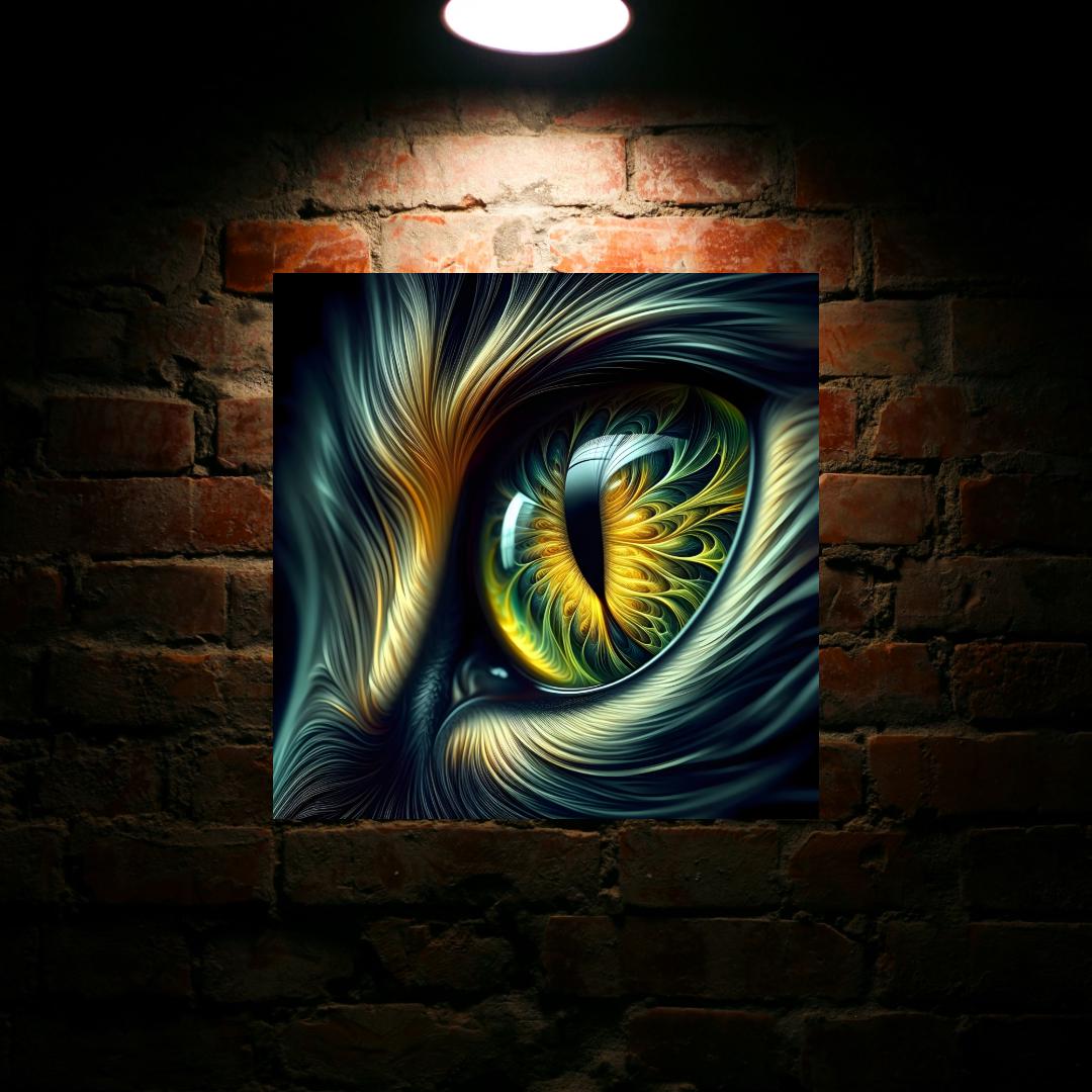 Digital Abstract Cat Eye Art - PNG | Mystical & Vibrant Feline Eye ...