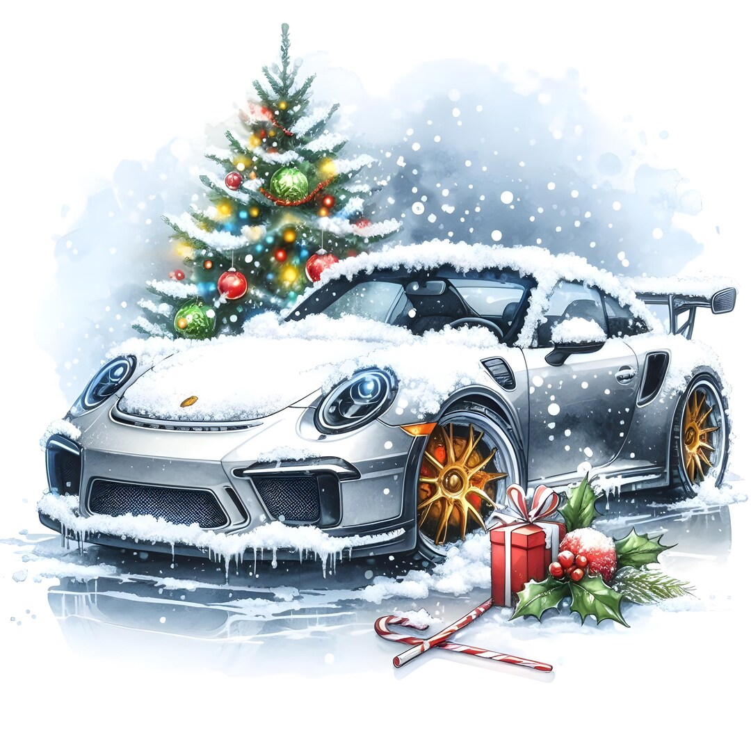Supercar in the Snow PNG - High-resolution Christmas Digital Image for ...