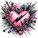 Punk Heart PNG Set: Edgy Valentine Tattoo Designs (digital Download) - Etsy