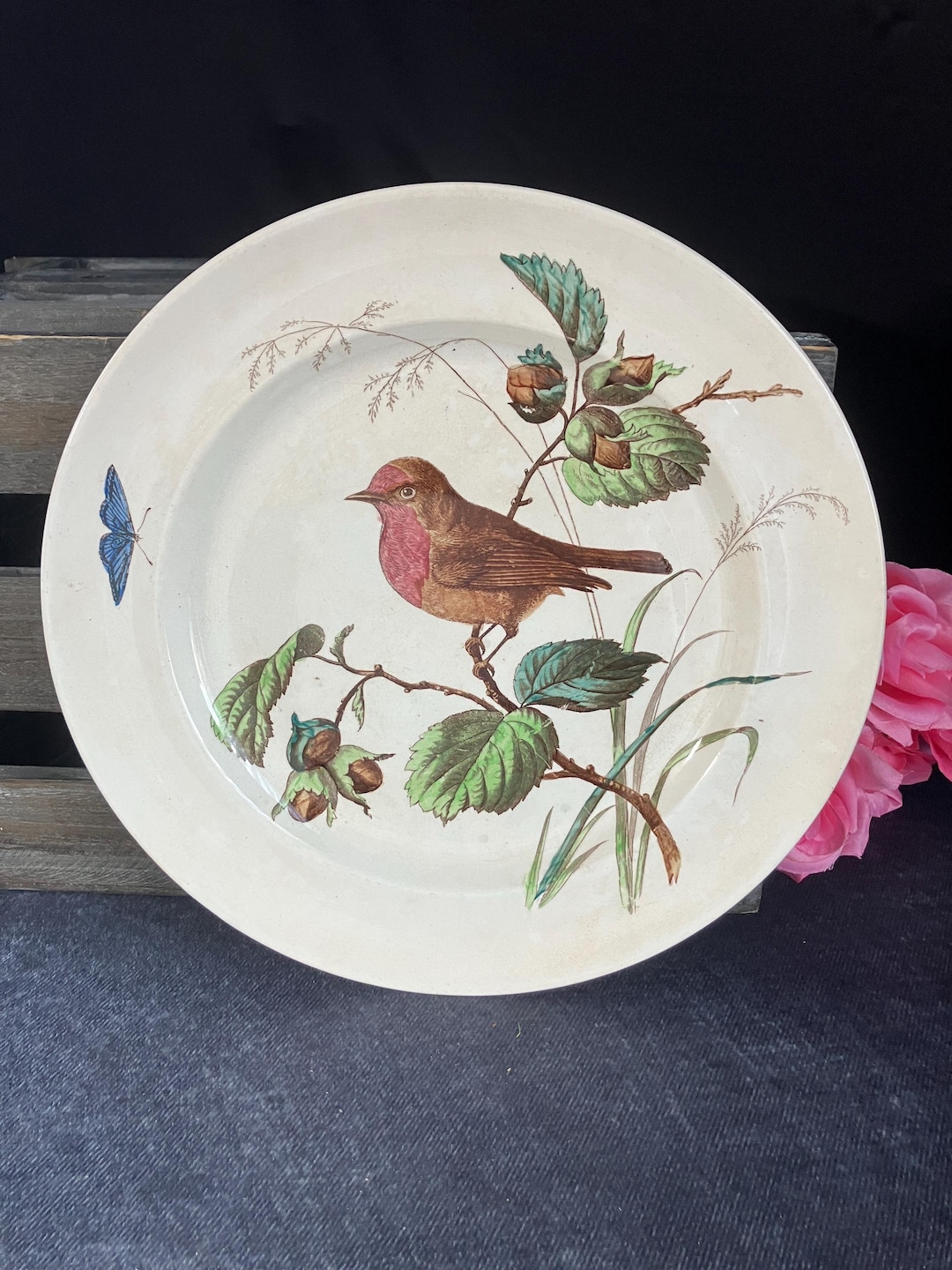 Antique John Mortlock Robin Dinner Plate: Late 1800s Collectible - Etsy