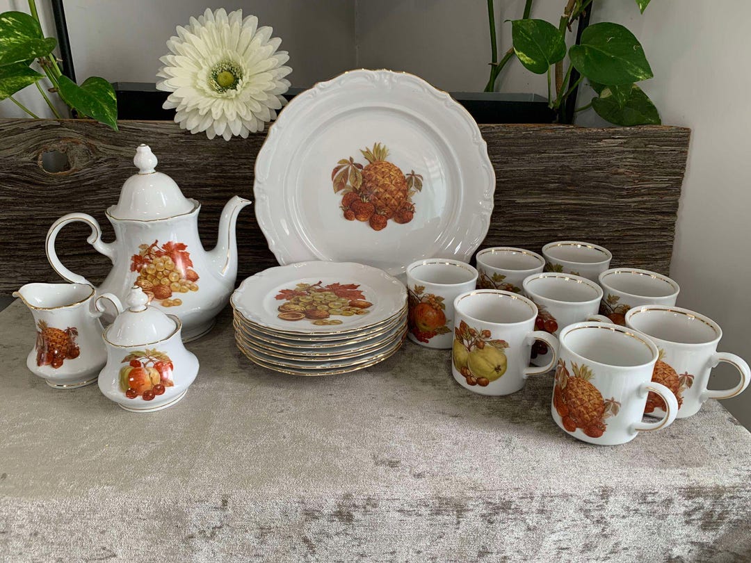 Set of 18 Piece Winterling Serving Platter, Teapot, Cream, Sugar Bowl ...
