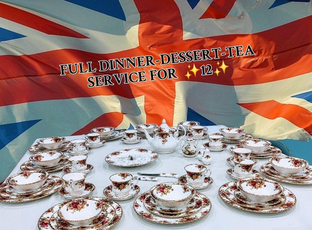 12 Original "england" Place Settings * Royal Albert Old Country Roses ...