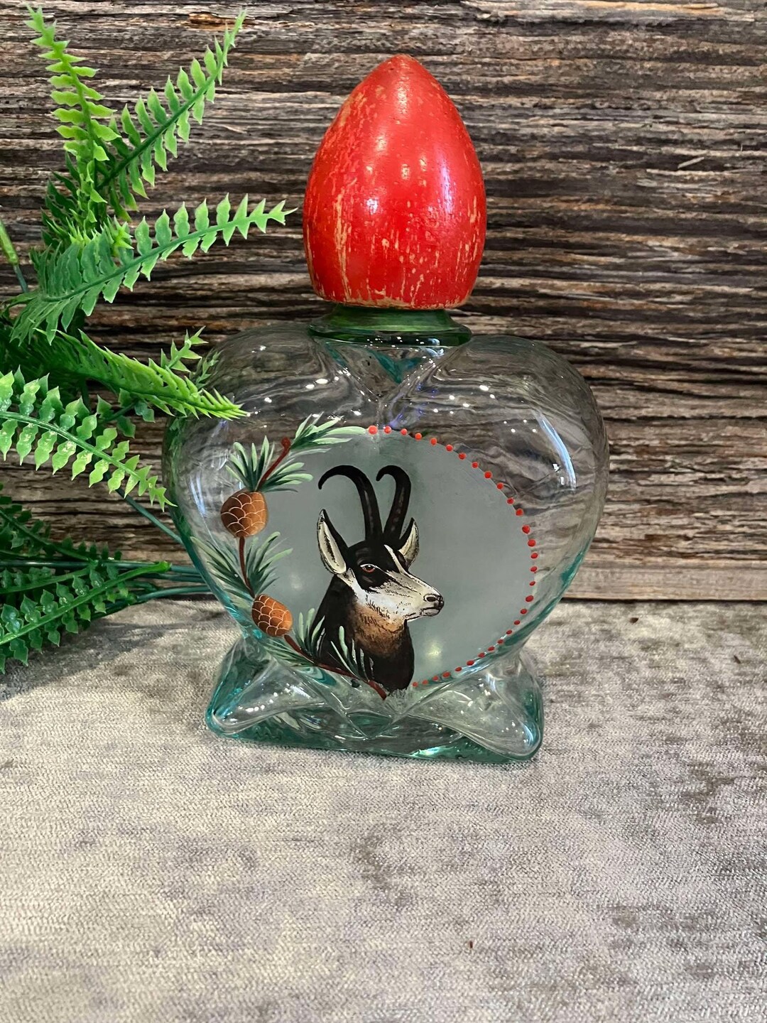 RARE Beautiful Elk/ Goat With Horns Decanter. Great Home Decor, Empty ...