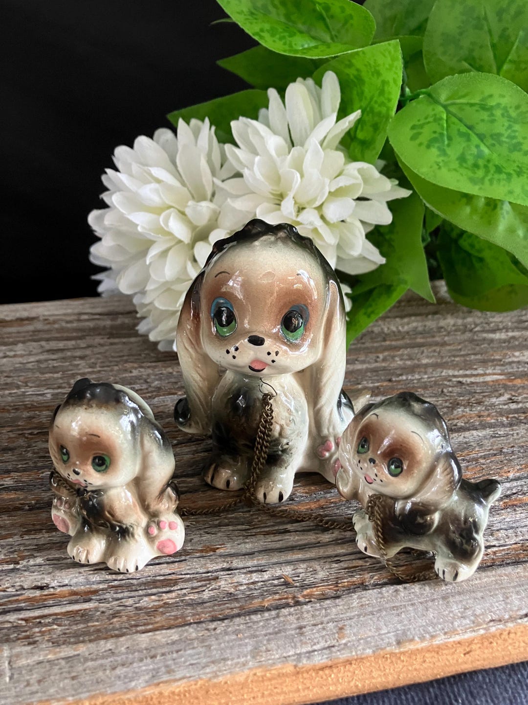 Ceramic Dog Figurine: Mama With Puppies - Giftcraft Toronto - Etsy