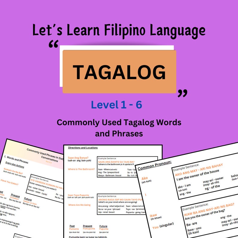 Let's Learn the Tagalog Language, A Filipino Language, English to ...