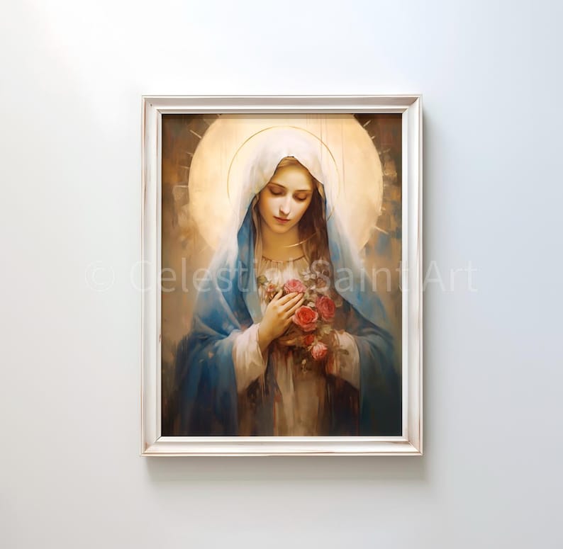 Blessed Virgin Mary | Our Lady - Digital Print | High Resolution ...