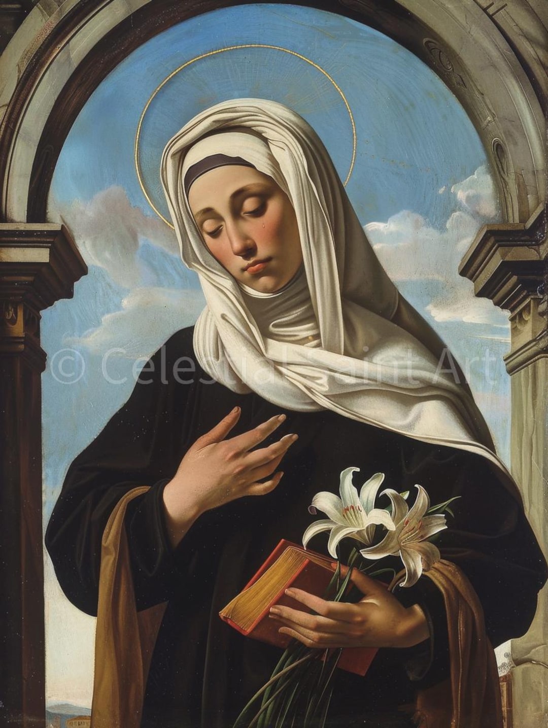 St. Catherine of Siena - Digital Print - Etsy