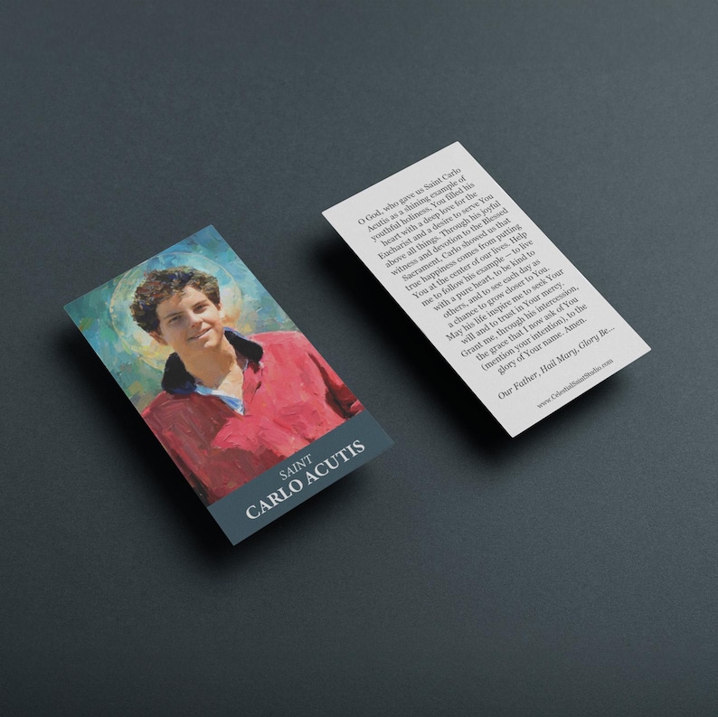St. Carlo Acutis Prayer Cards | Wallet Size | 100, 250, 500 - Etsy