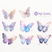 3D Pastel Butterfly Clipart - Cute and Whimsical Butterflies Decoration ...
