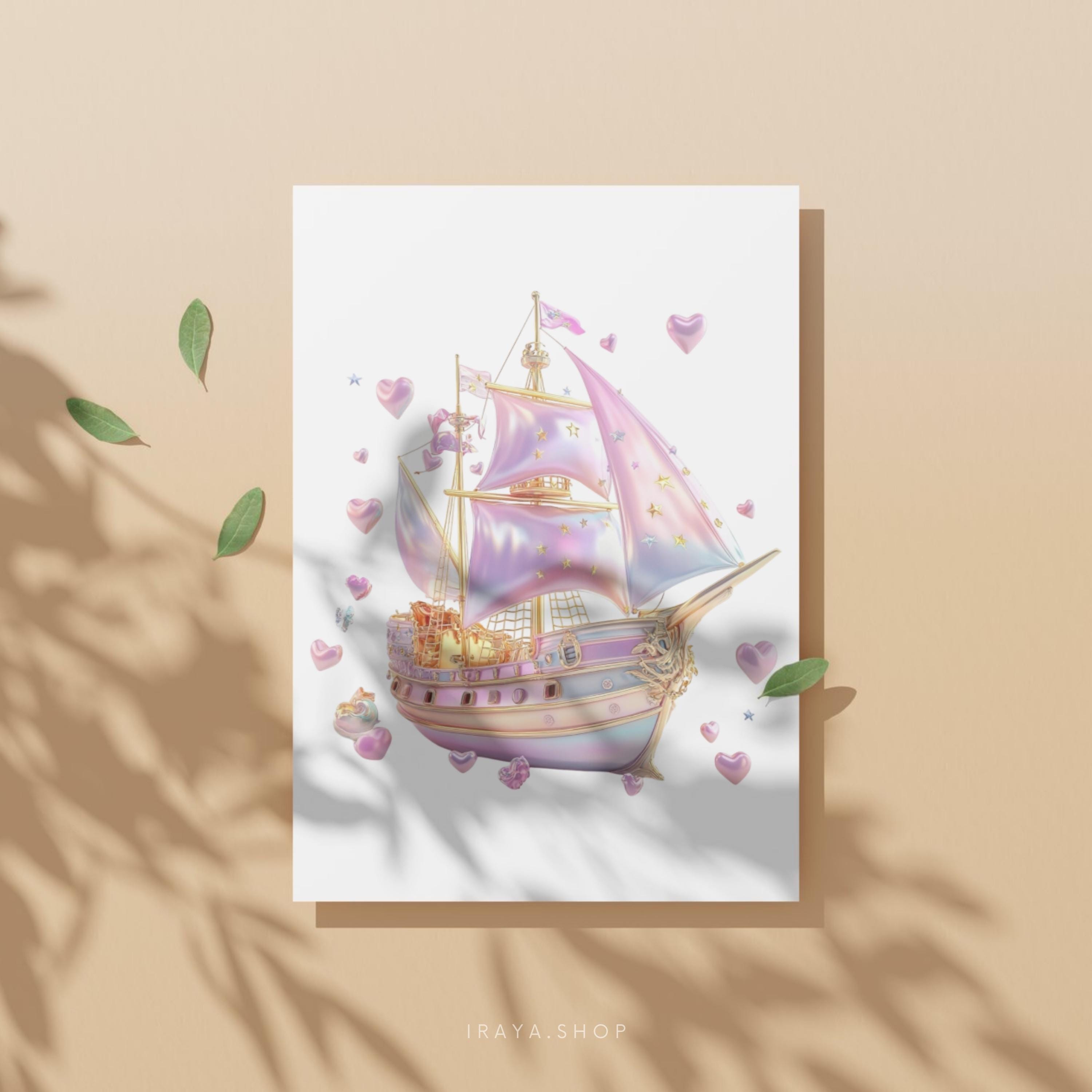 3D Pastel Boats Clipart - Cute and Whimsical Variety of Ships ...