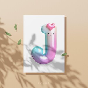 3D Cute Pastel Alphabet Clipart - Kawaii Letters and Numbers Set ...
