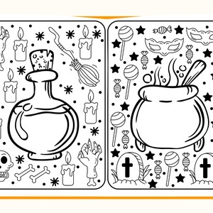 Halloween Coloring Pages for Kids - Printable Bundle of 80 Fun and ...