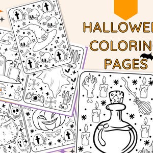 Halloween Coloring Pages for Kids - Printable Bundle of 80 Fun and ...