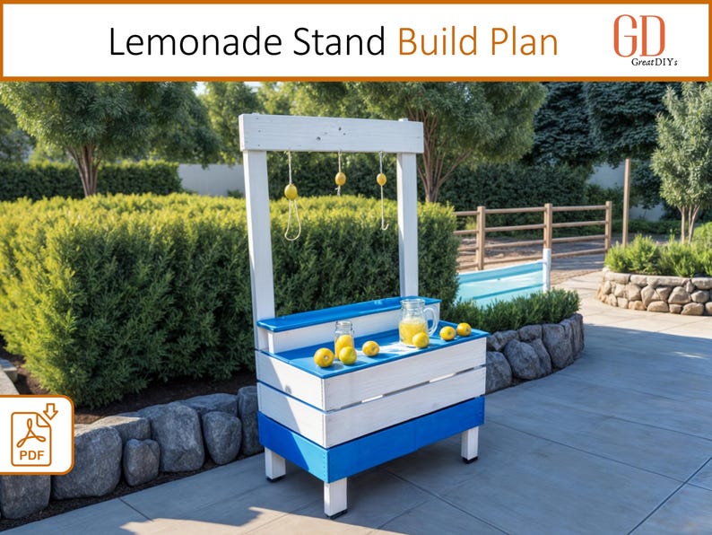 Lemonade Stand Plan, Step by Step Build Plans - Backyard Lemonade Stand ...