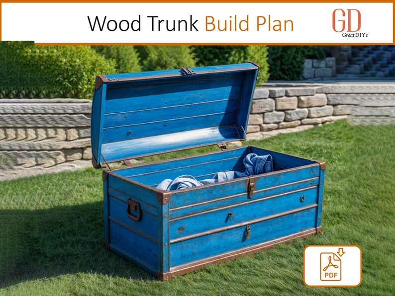 DIY Outdoor Storage- Wood Trunk- Antique Trunk- Trunk Coffee Table ...