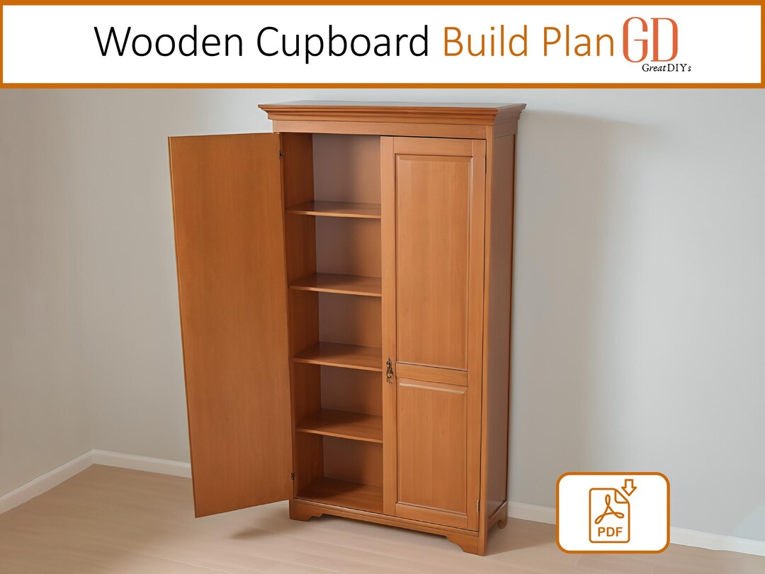 DIY Wood Wardrobe Build Plan, Closet Shelves Dresser Plans Easy Build ...