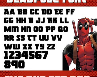 Deadpool Font SVG Cut Files Bundle, Deadpool Font Png, Eps Vector Art ...