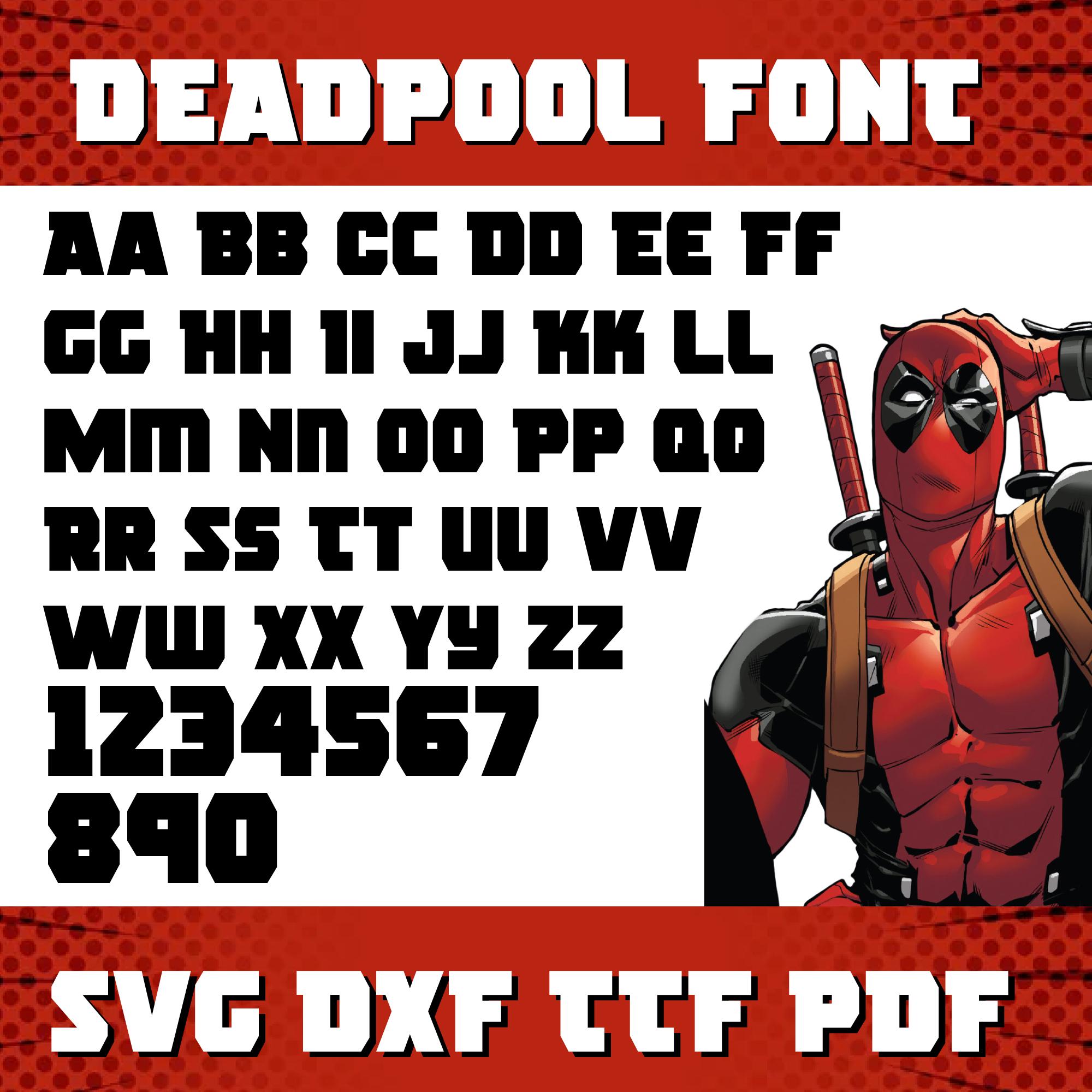 Deadpool Font SVG Cut Files Bundle, Deadpool Font Png, Eps Vector Art ...