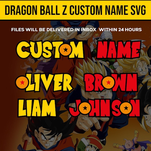 Dragon Ball Z Name Font - Etsy UK