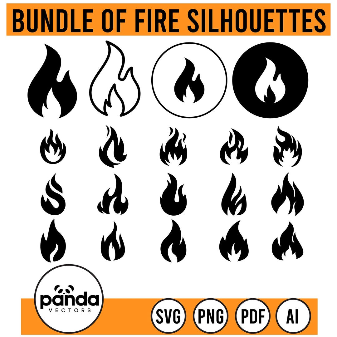 Fire SVG, Flame Svg, Fire Svg Bundle, Fire Clipart, Fire Svg Files ...