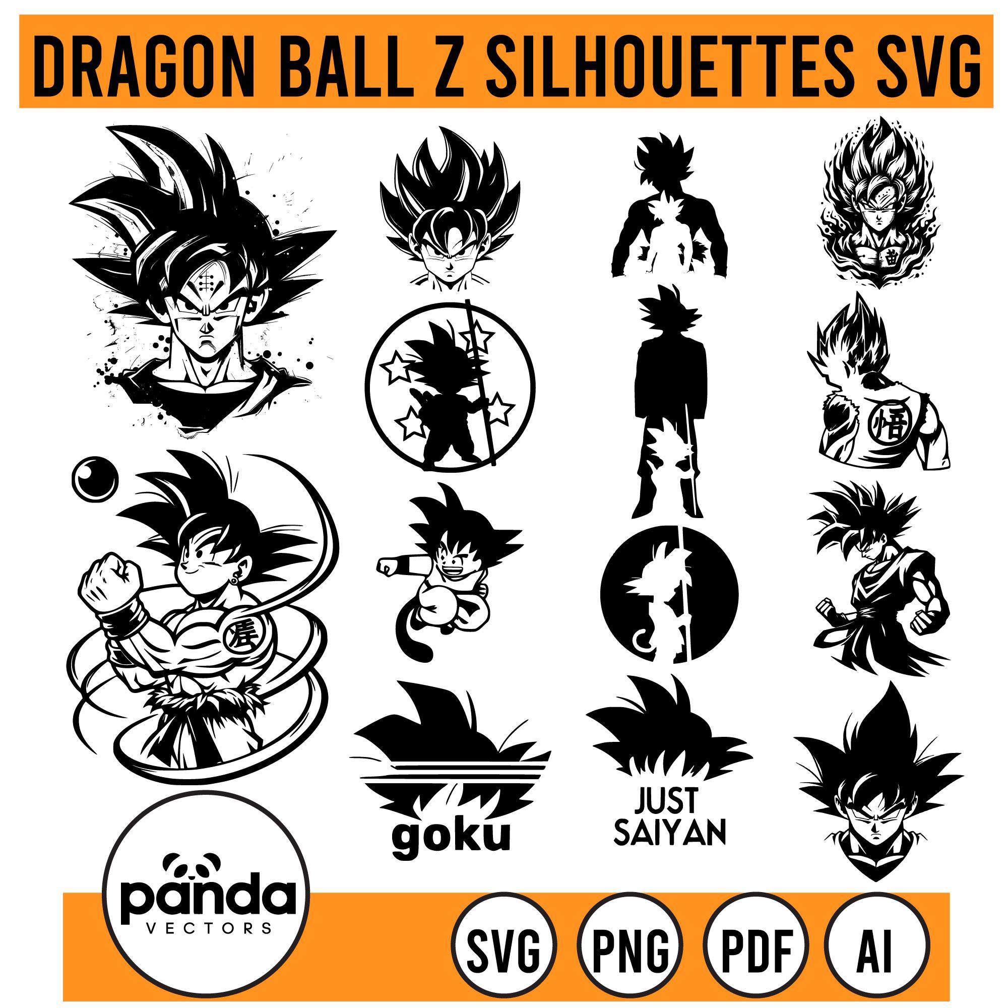 Super Saiyan Goku Svg, Dragon Ball Svg, Super Saiyan 3 Svg