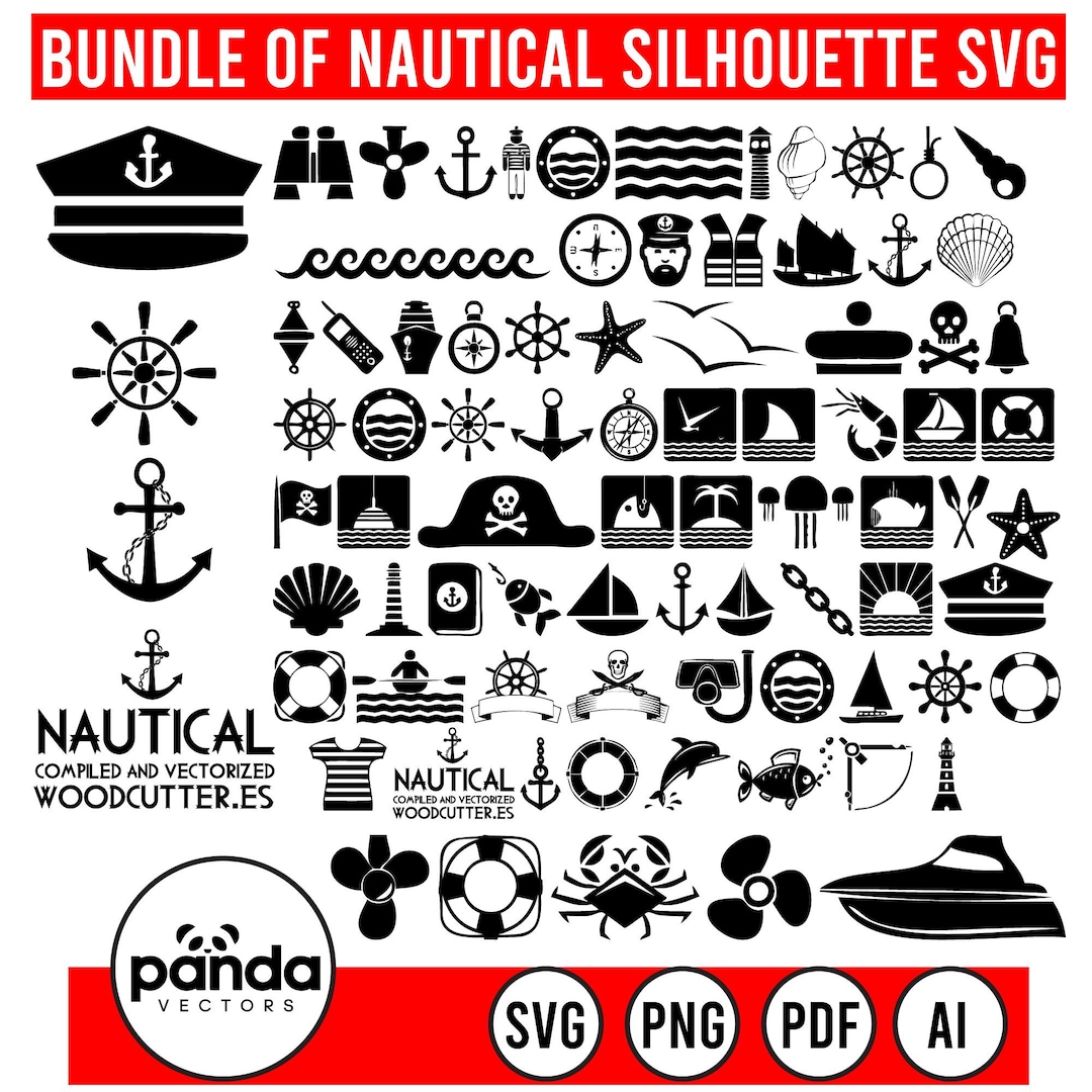 NAUTICAL SVG, Bundle of Nautical Svg, Sailing Svg, Anchor Svg, Ocean ...