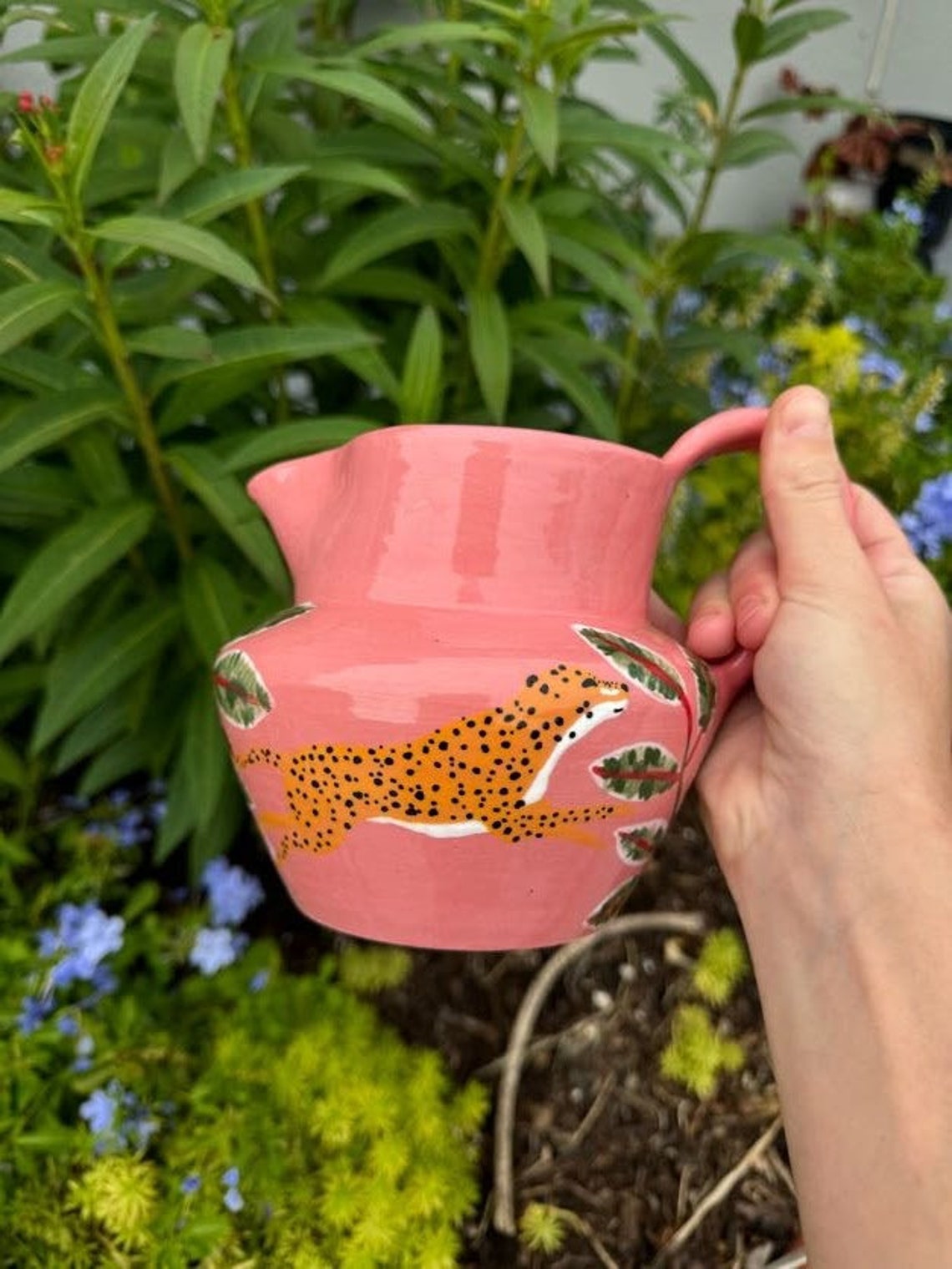 Cheetah Pitcher - Etsy
