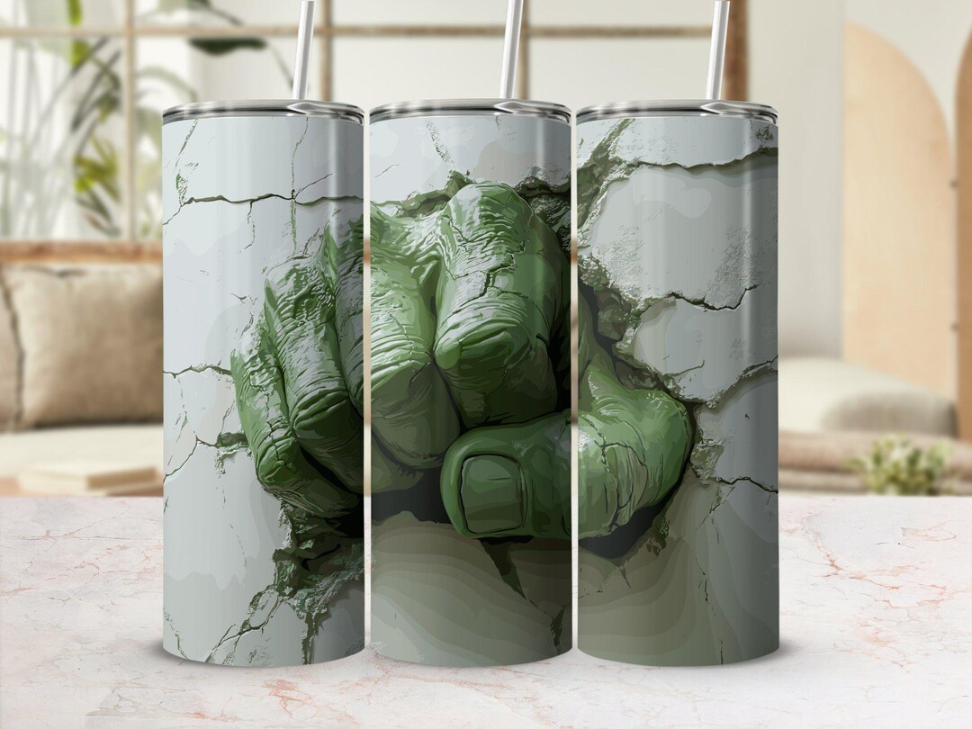 Hulk Smash 20 Oz Skinny Tumbler, Sublimation Design, Straight & Tapered ...