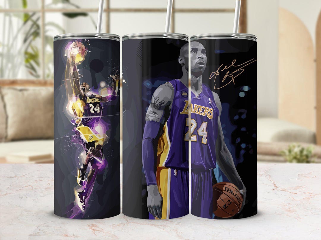 Kobe Bryant 20oz Sublimation Tumbler Wrap, Straight Tumbler Wrap PNG ...