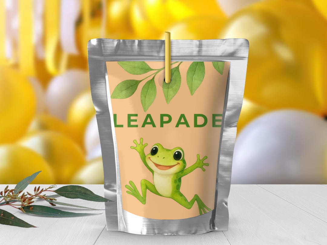 Printable Frog Juice Pouch Labels for Birthday Party | Swamp Theme ...