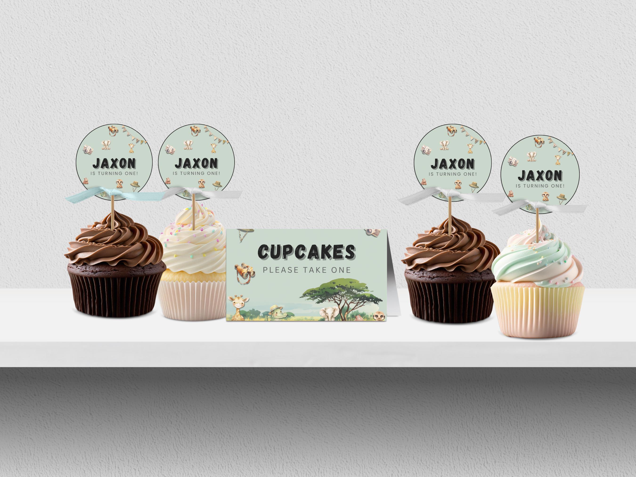 Safari First Birthday Buffet Label - Safari Theme - Boy’s 1st Birthday ...