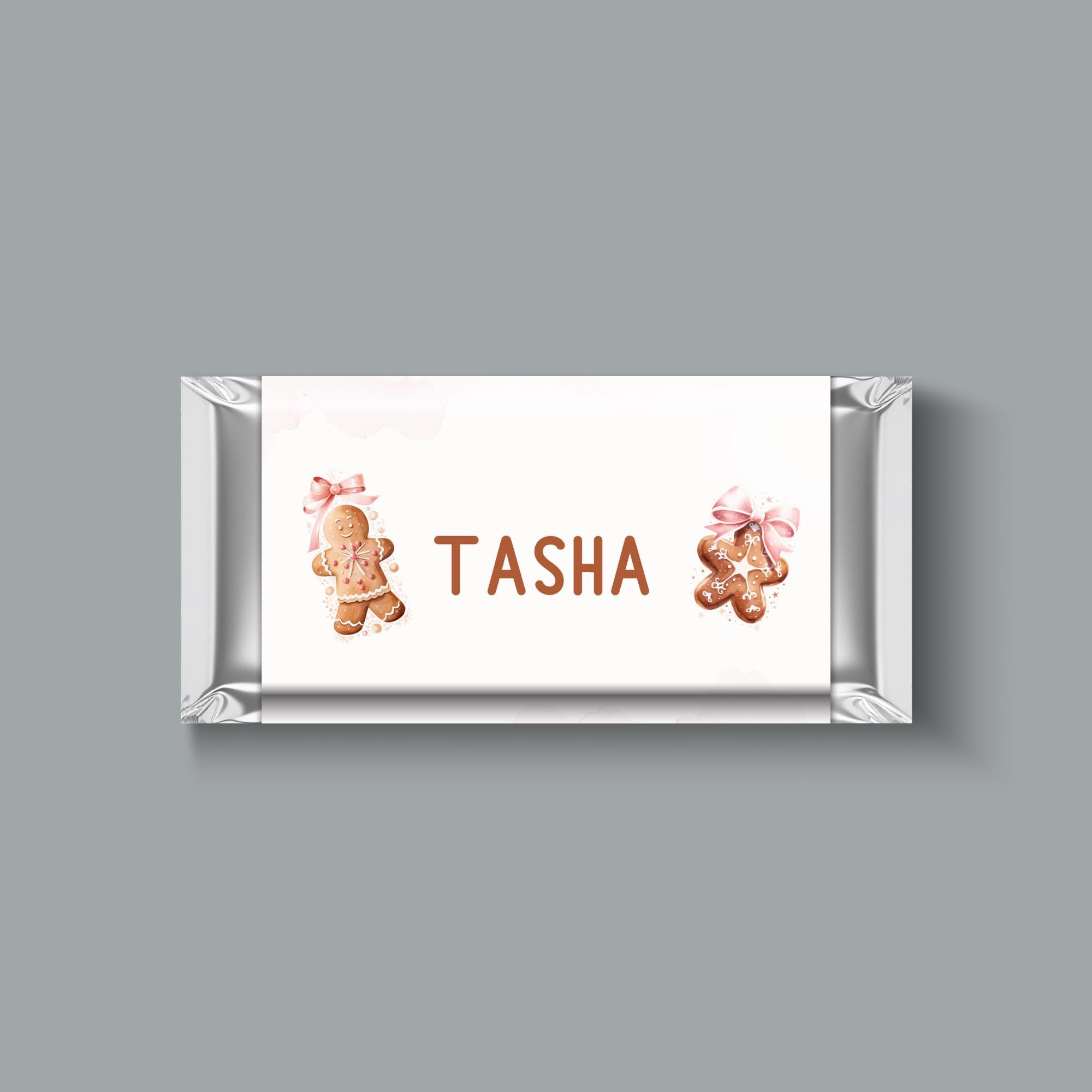 Gingerbread Birthday Candy Bar Wrapper, Girl’s Holiday Birthday Party ...