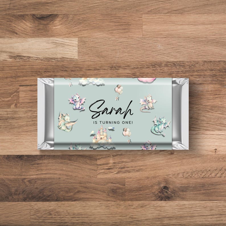 Dragon Girl Candy Bar Wrapper- Customizable Template,editable in Canva ...