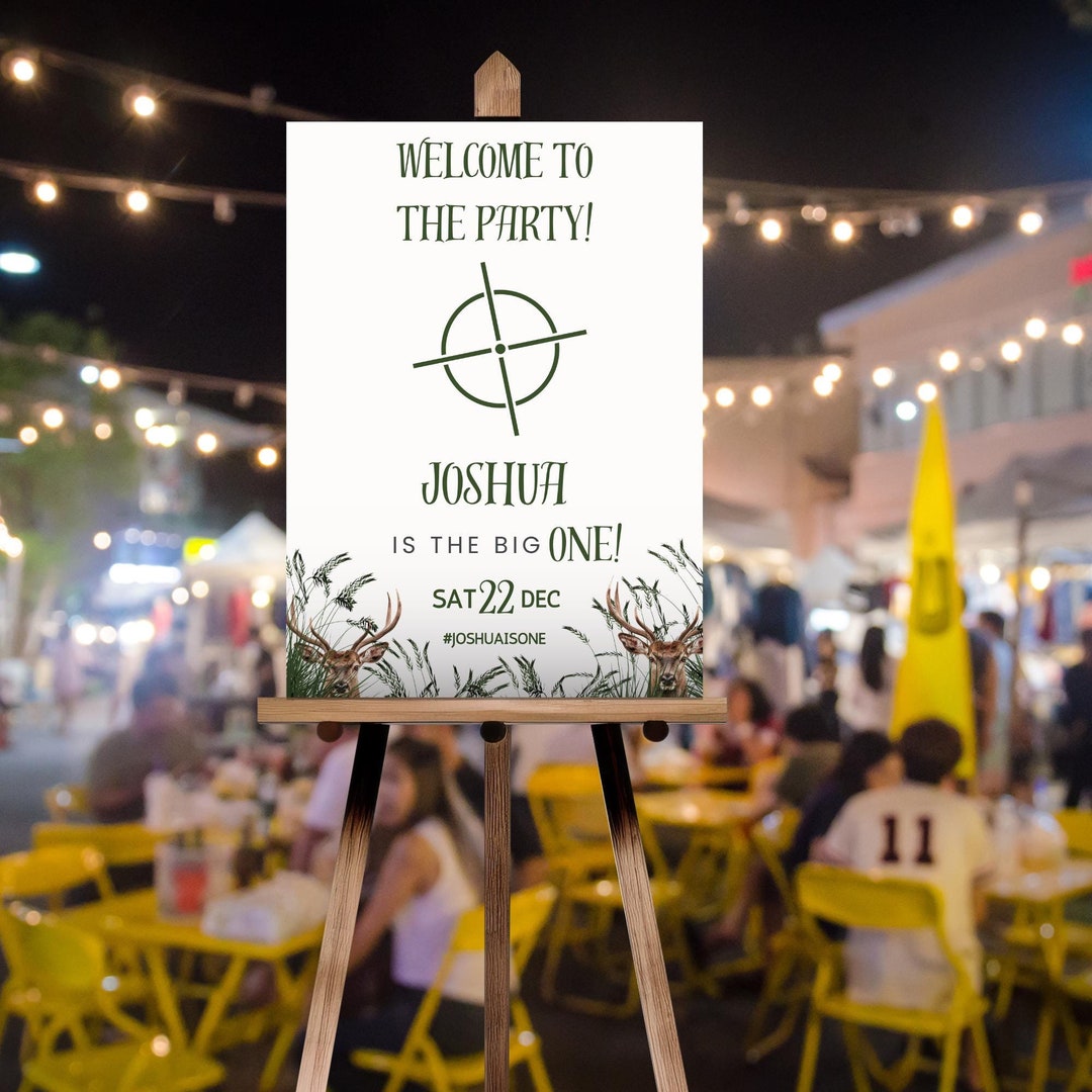 The Big One Welcome Sign Template- Digital, Editable in Canva. 24"x36 ...