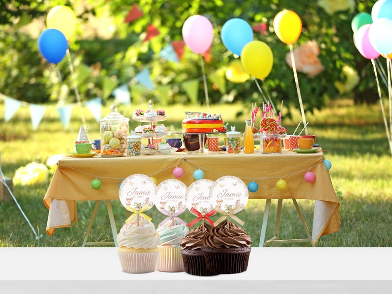 Boho Fairy Cupcake Topper Template- Editable in Canva. Coordinates With ...