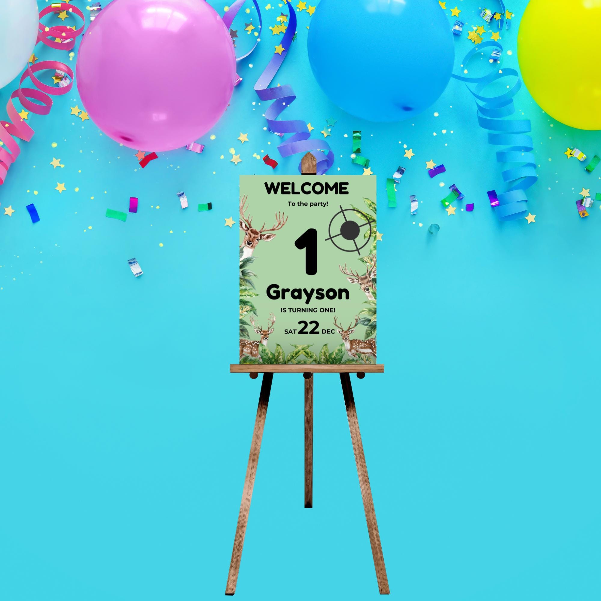 The Big One Welcome Sign First Birthday Party- Printable at Home ...