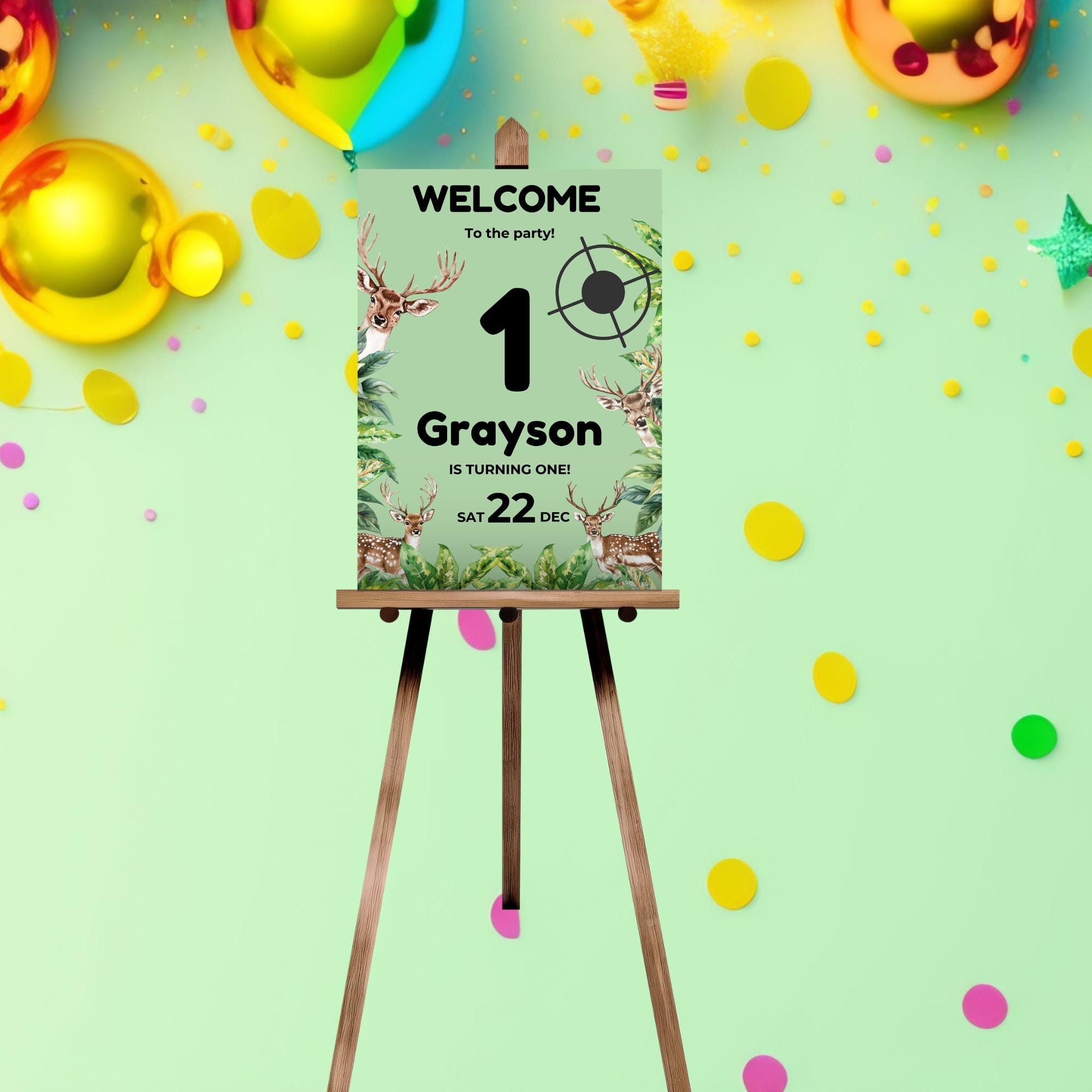 The Big One Welcome Sign First Birthday Party- Printable at Home ...