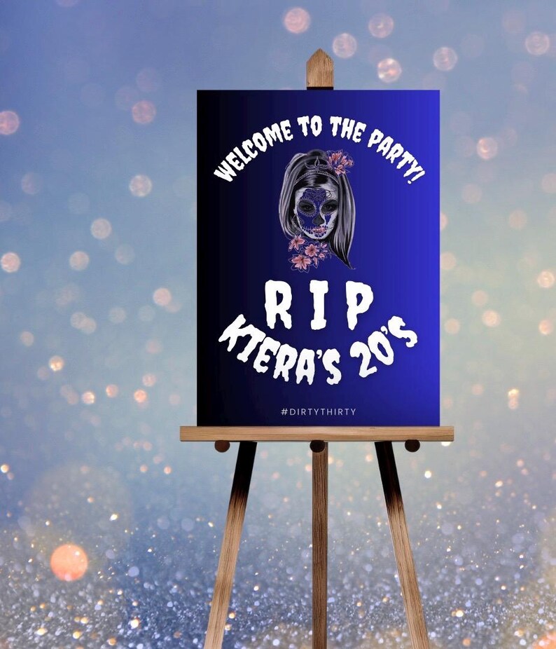 Editable RIP 20s Birthday Welcome Sign | 24x36 Printable Digital ...