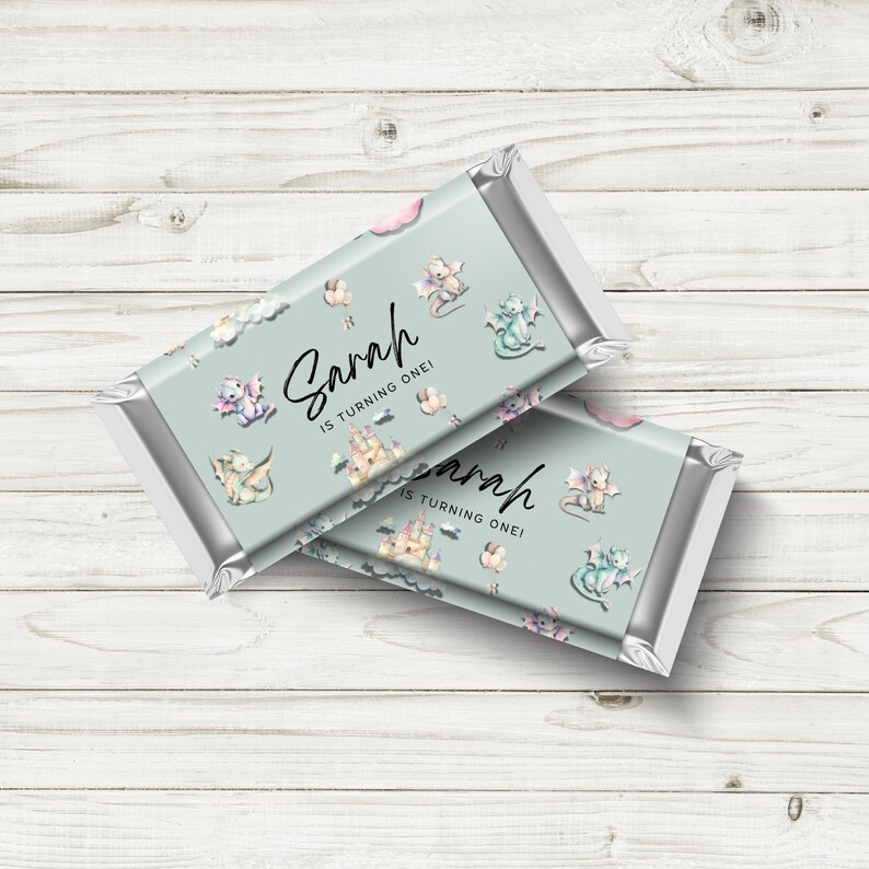 Dragon Girl Candy Bar Wrapper- Customizable Template,editable in Canva ...