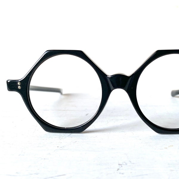 Hexagon Eyeglasses - Etsy