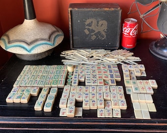 Antique Mahjong Set - Etsy