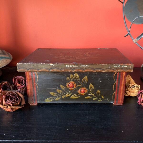 Painted Wood Box - Etsy