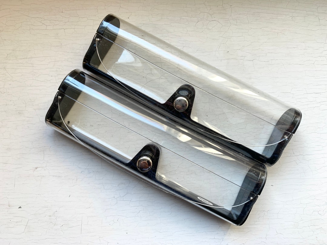 2 Clear Vinyl Eyeglass Case for Slim Reading Glasses or Eyeglass Frames ...