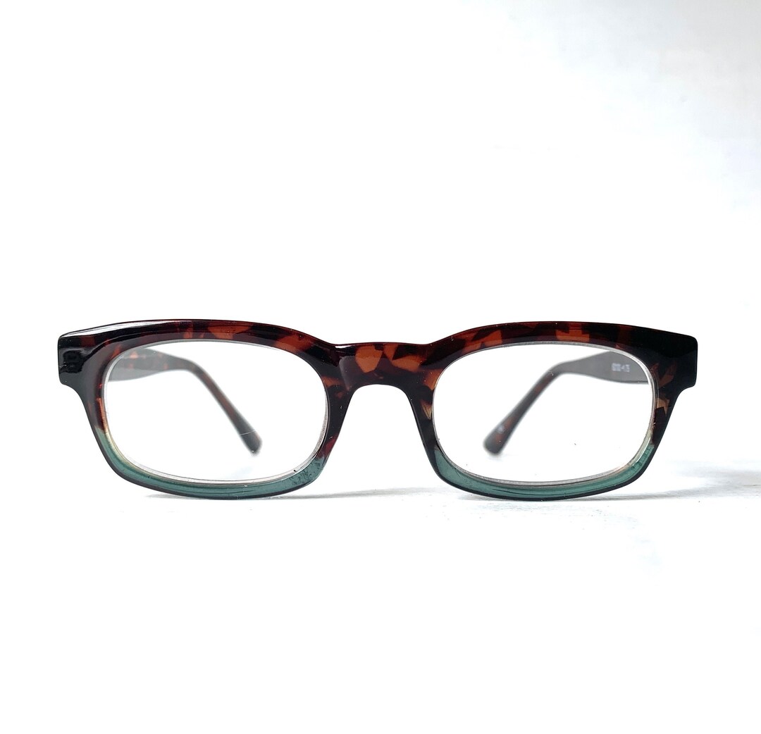 Vintage Petite Fit Eyeglasses Teal Tortoise Geek Unisex Horn Rim Tommy ...