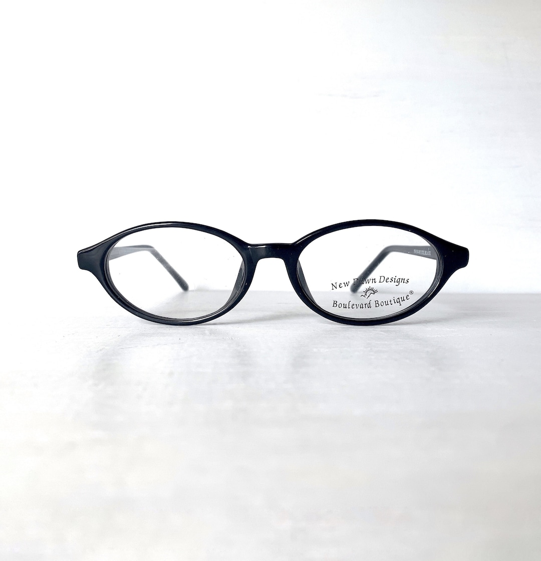 Vintage 90s Skinny Frames 47-19-140 Narrow Oval Mod Eyeglasses Eyewear ...