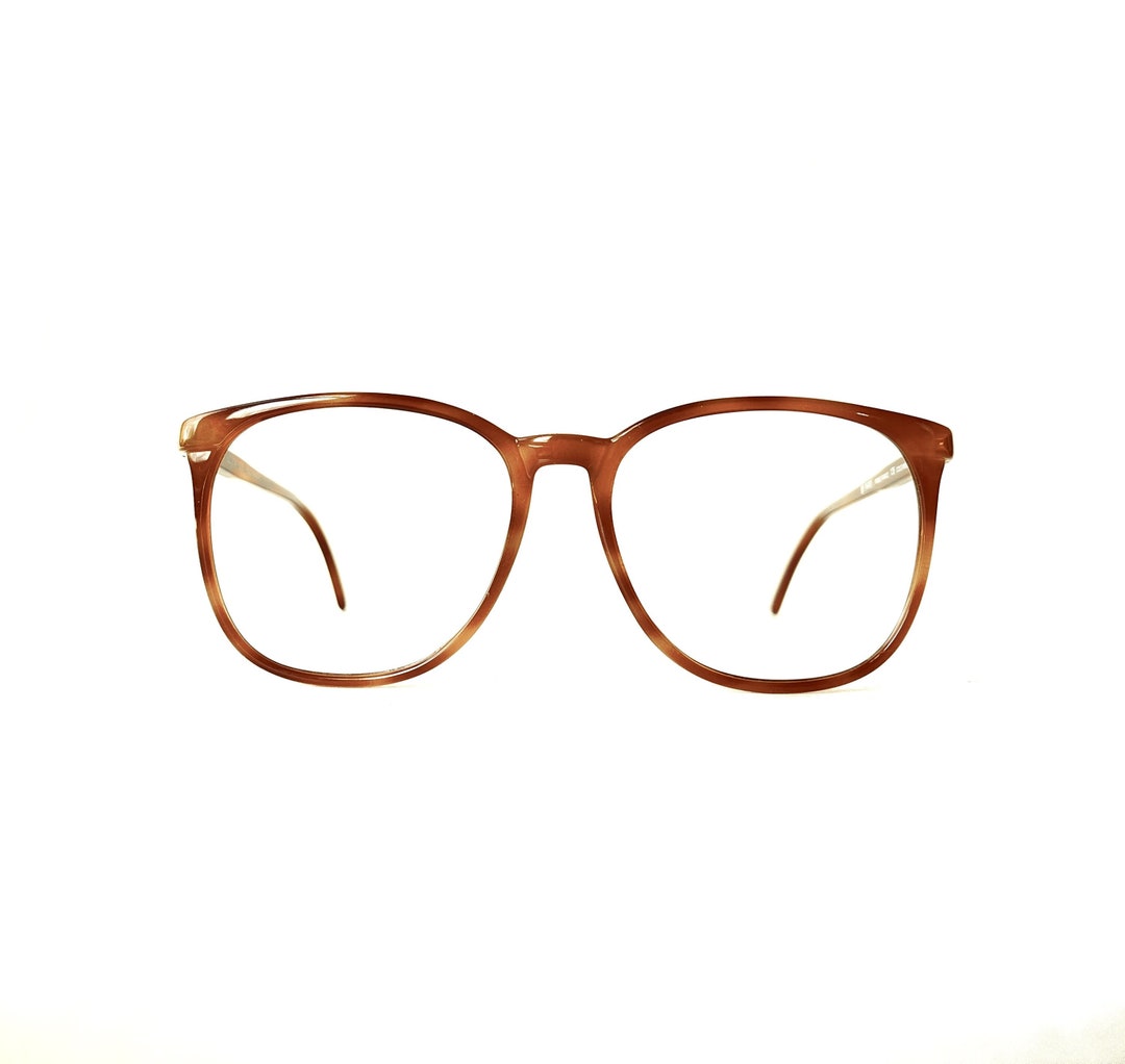 Vintage Eyeglasses LOGO Paris Oversized 70s Caramel Latte Polyamide ...