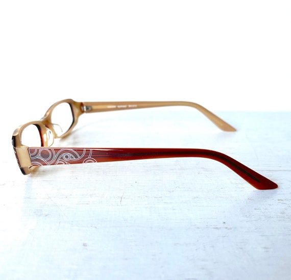 Vintage Skinny Acetate Eyeglass Frames Caramel Butter… - Gem